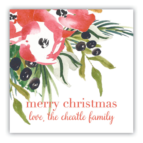 Floral Gift Label - Brown Paper Studios