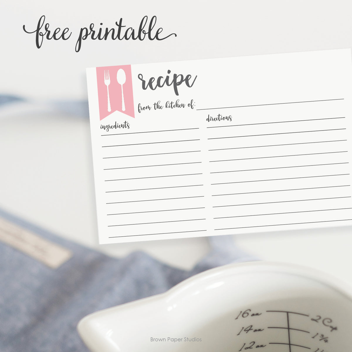 Printables - Brown Paper Studios