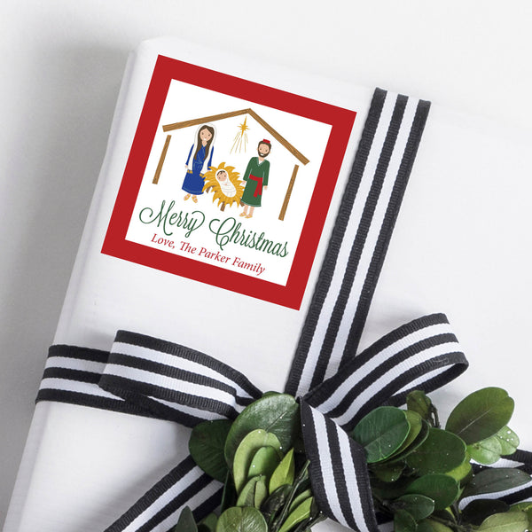 Nativity Gift Labels - Brown Paper Studios