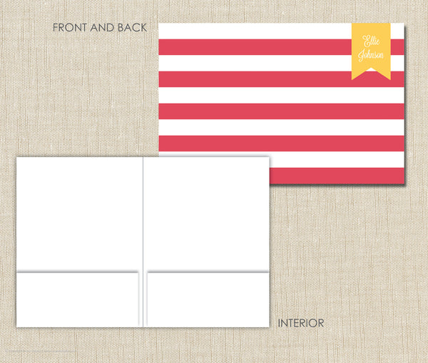 Personalized Folder Stripe - Brown Paper Studios