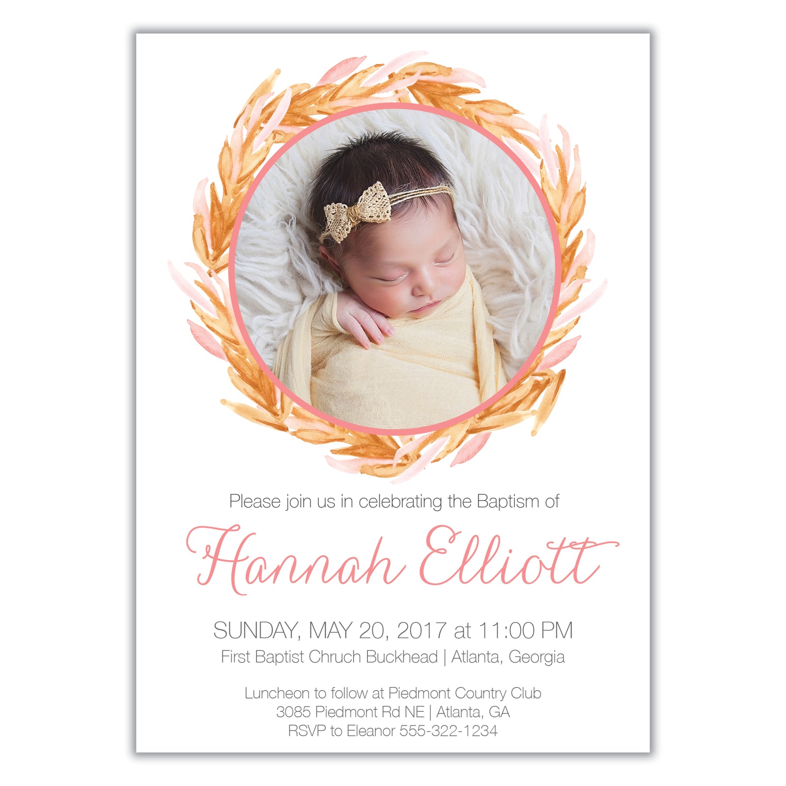 Baptism and Christening Invitations - Brown Paper Studios